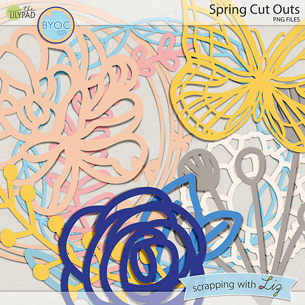 April BYOC: Block Your Photos, Tags and Letters, Spring Cut Outs ...
