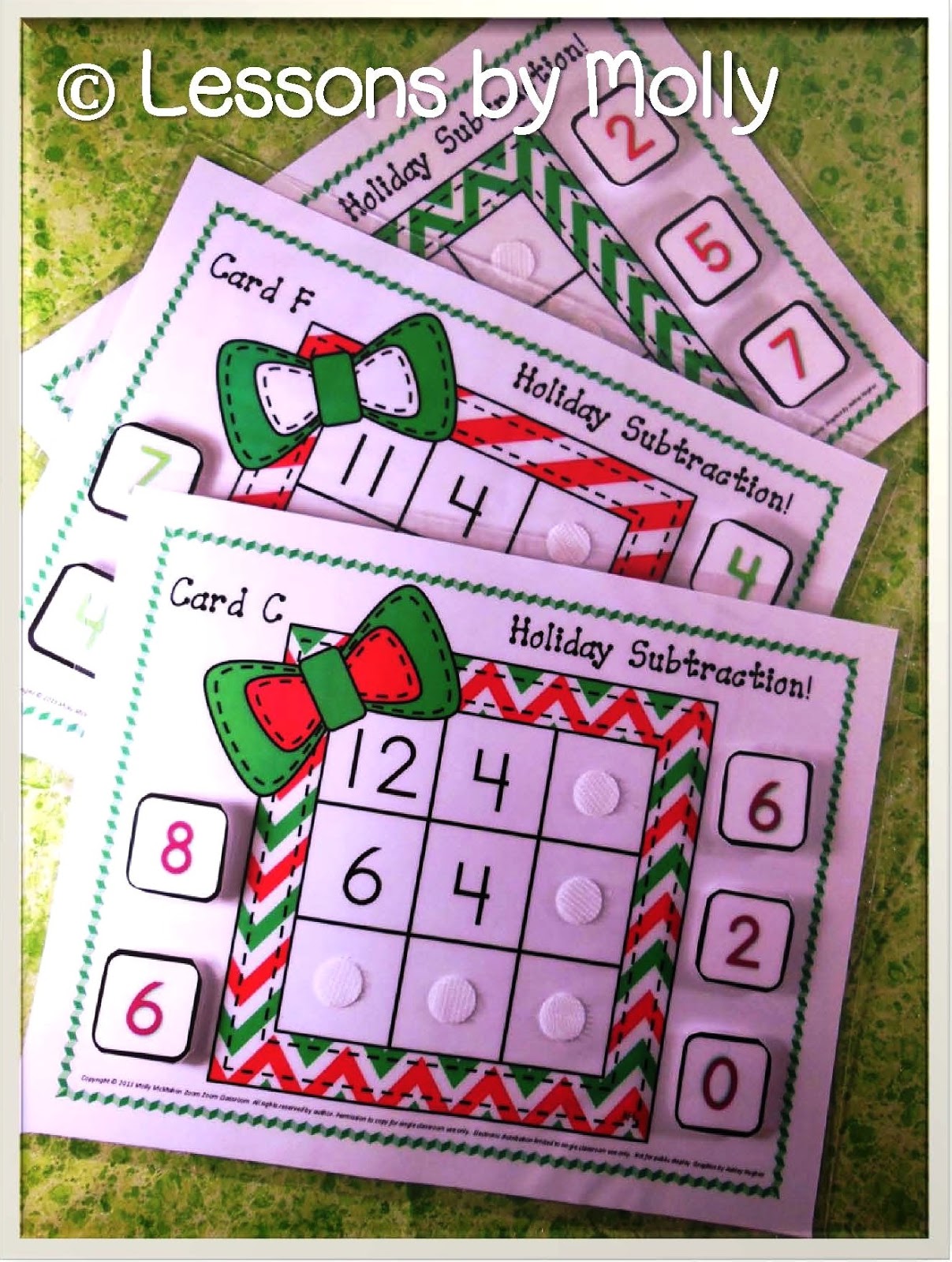 Lessons by Molly: Subtraction "Home For the Holidays" Freebie