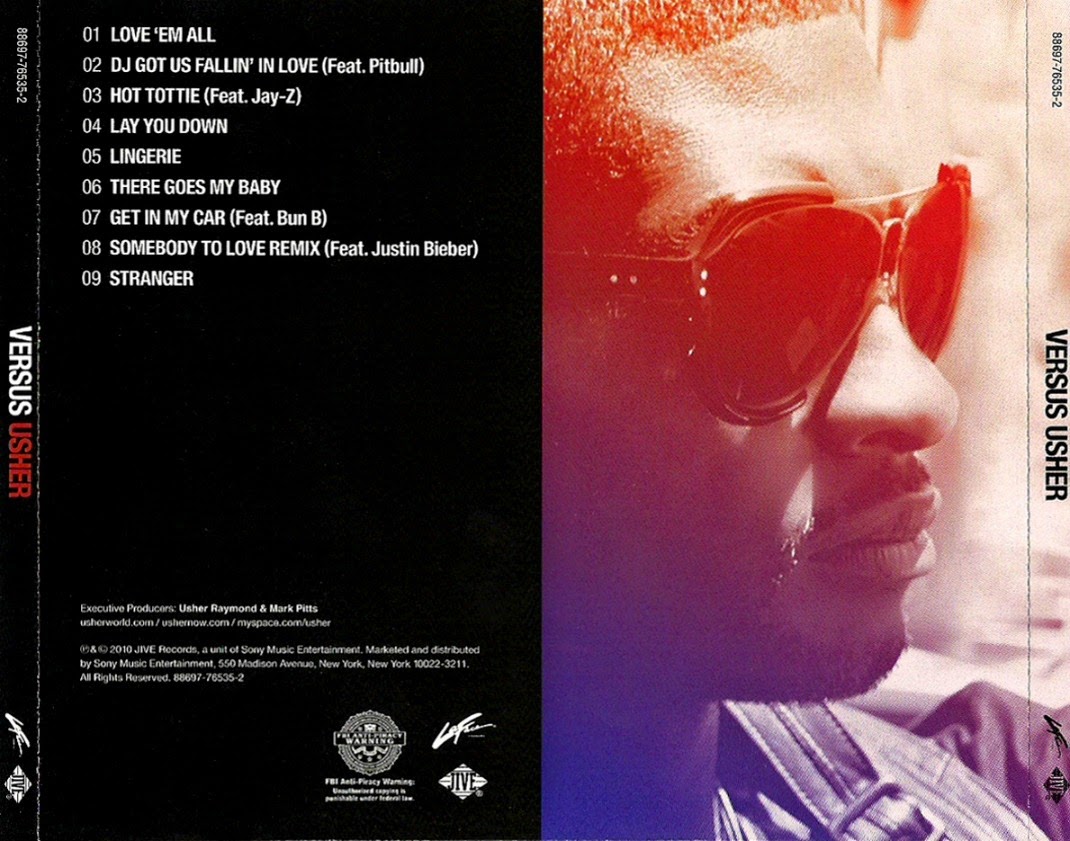 Encarte: Usher - Versus - Encartes Pop