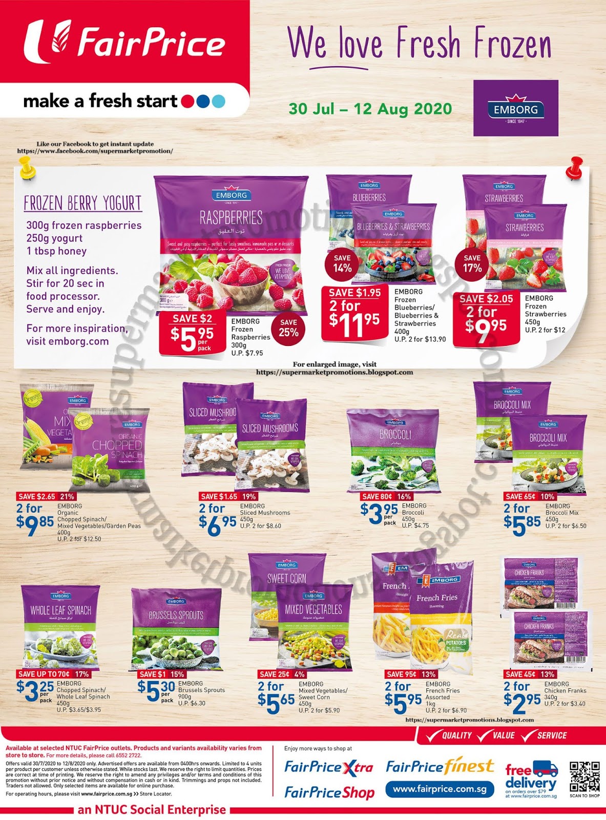 NTUC FairPrice Emborg Promotion 30 July - 12 August 2020 ~ Supermarket Promotions