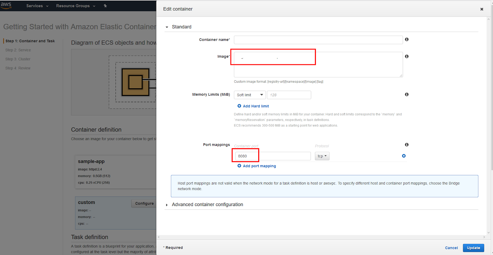 How to Deploy your docker container on Amazon EC2 Elastic Container Service