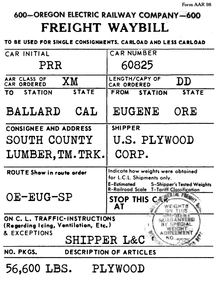 modeling the SP: Waybills, Part 83: interesting examples