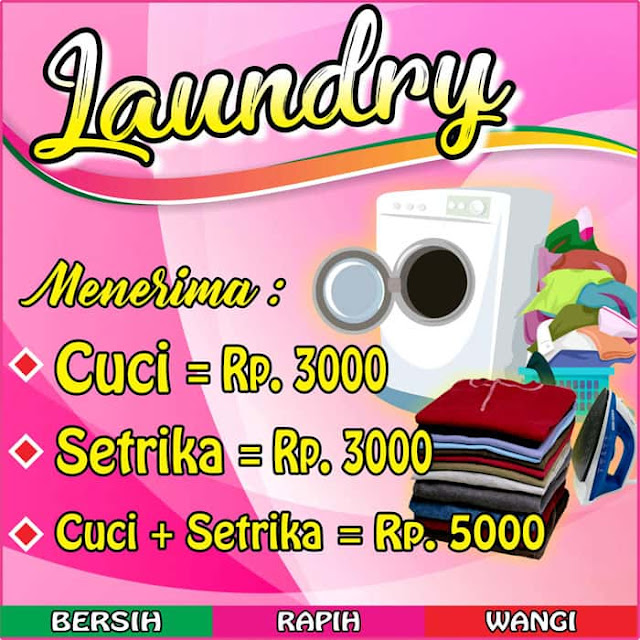 30 Contoh Spanduk Laundry Kiloan yang Menarik - KOSNGOSAN