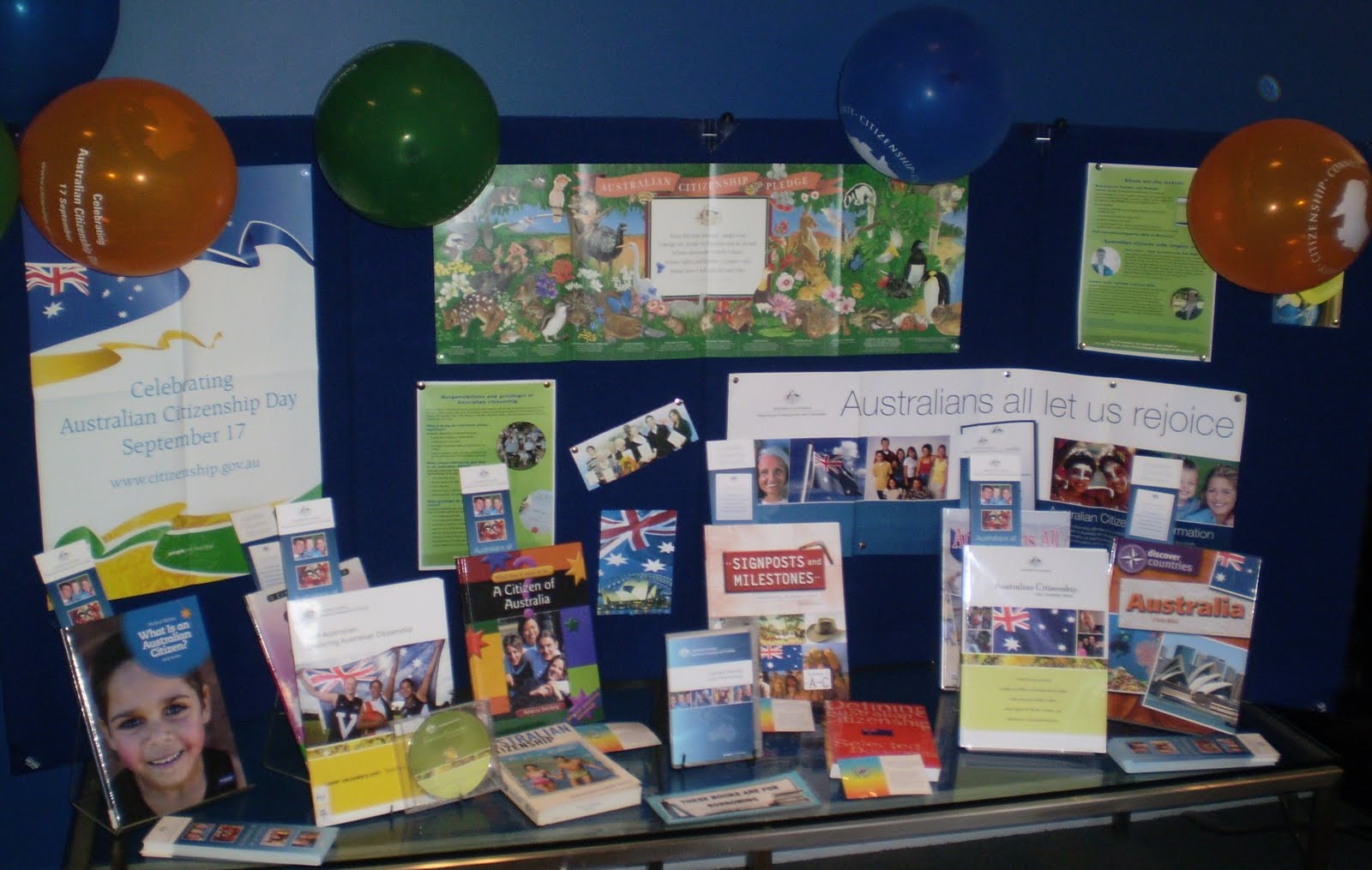 Canning College Library Displays: Australian Citizenship Day