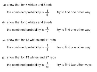 MEDIAN Don Steward mathematics teaching: unit fraction probability