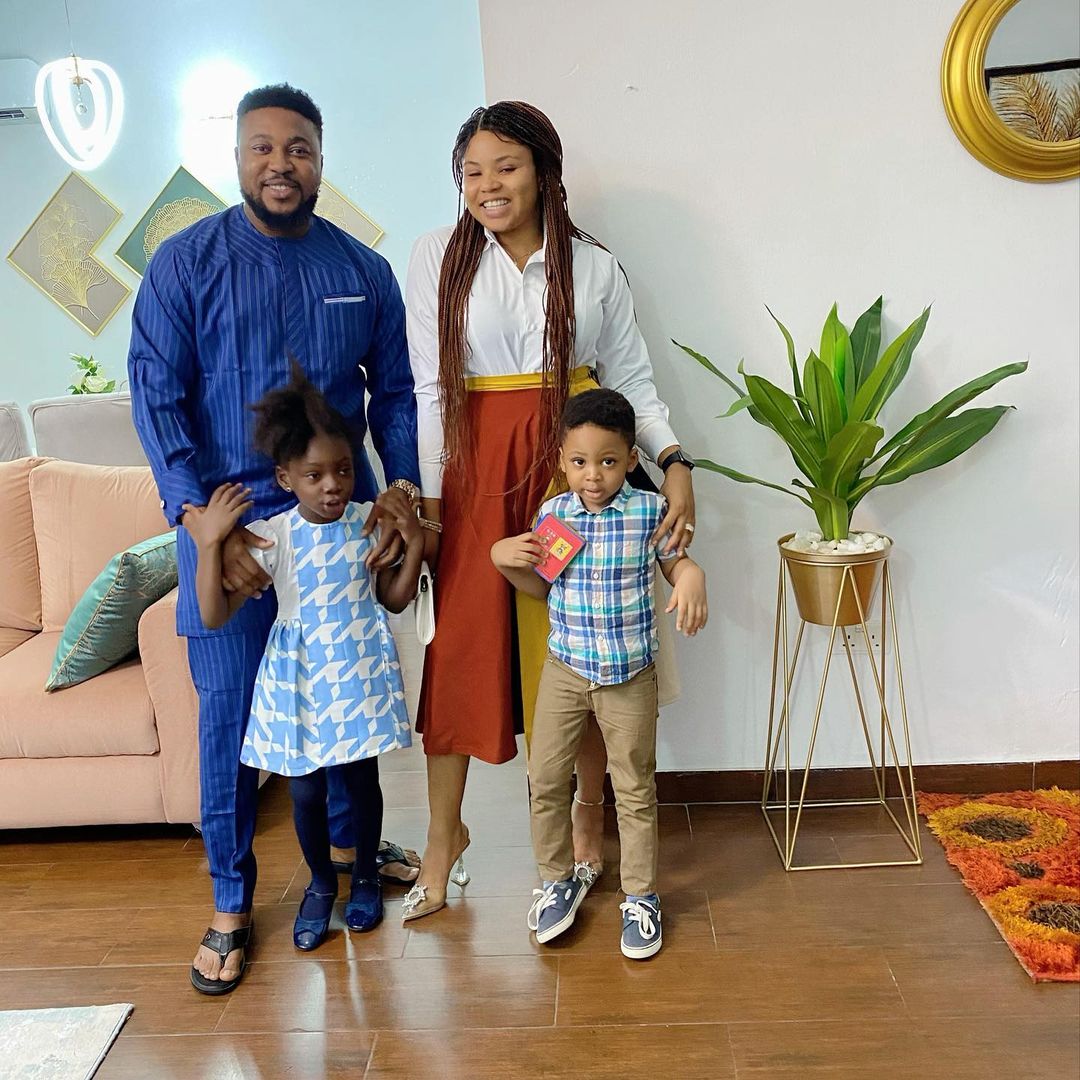 New family photo of Nosa Rex and his wife, Deborah and Daughter Audrey ...