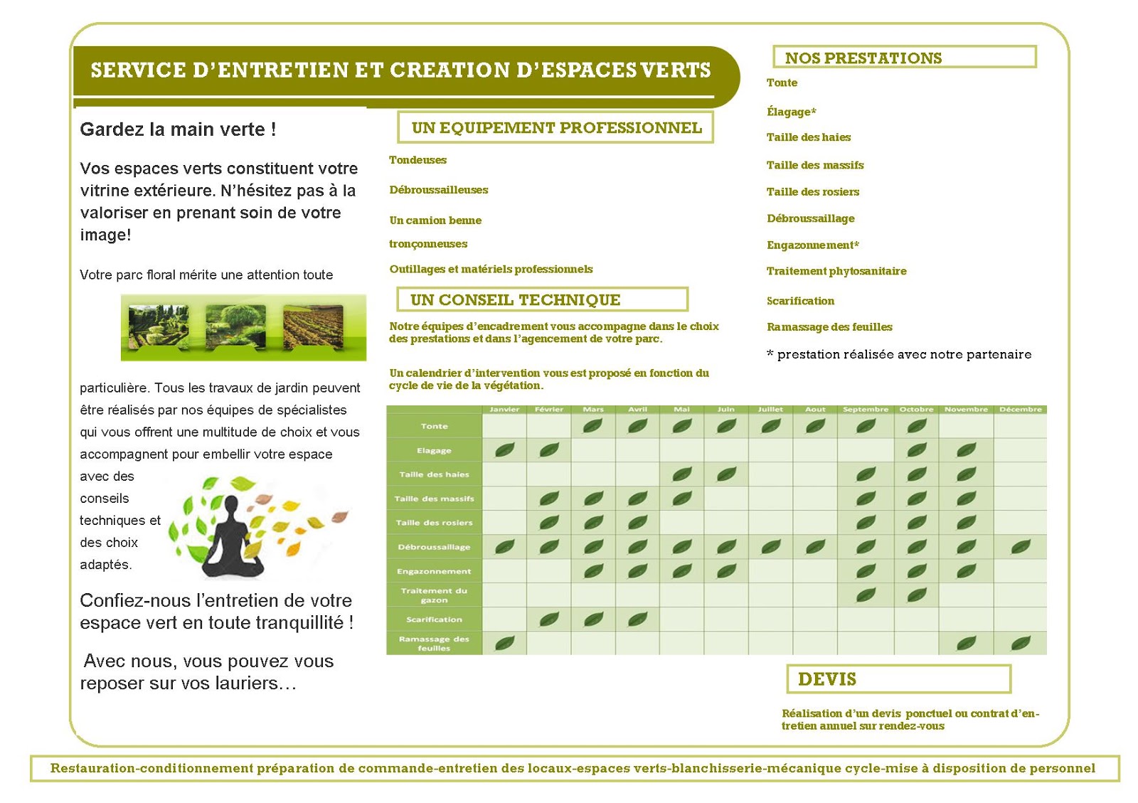 SERVICES ESPACES VERTS