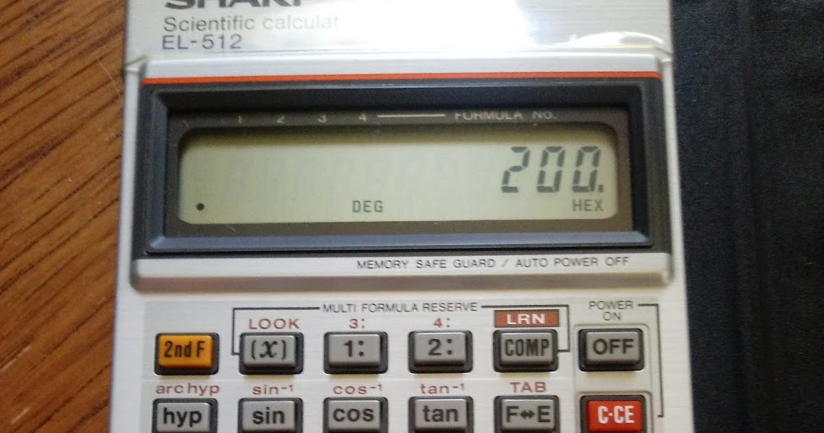Eddie's Math and Calculator Blog: Retro Review: Sharp EL-512 Scientific ...