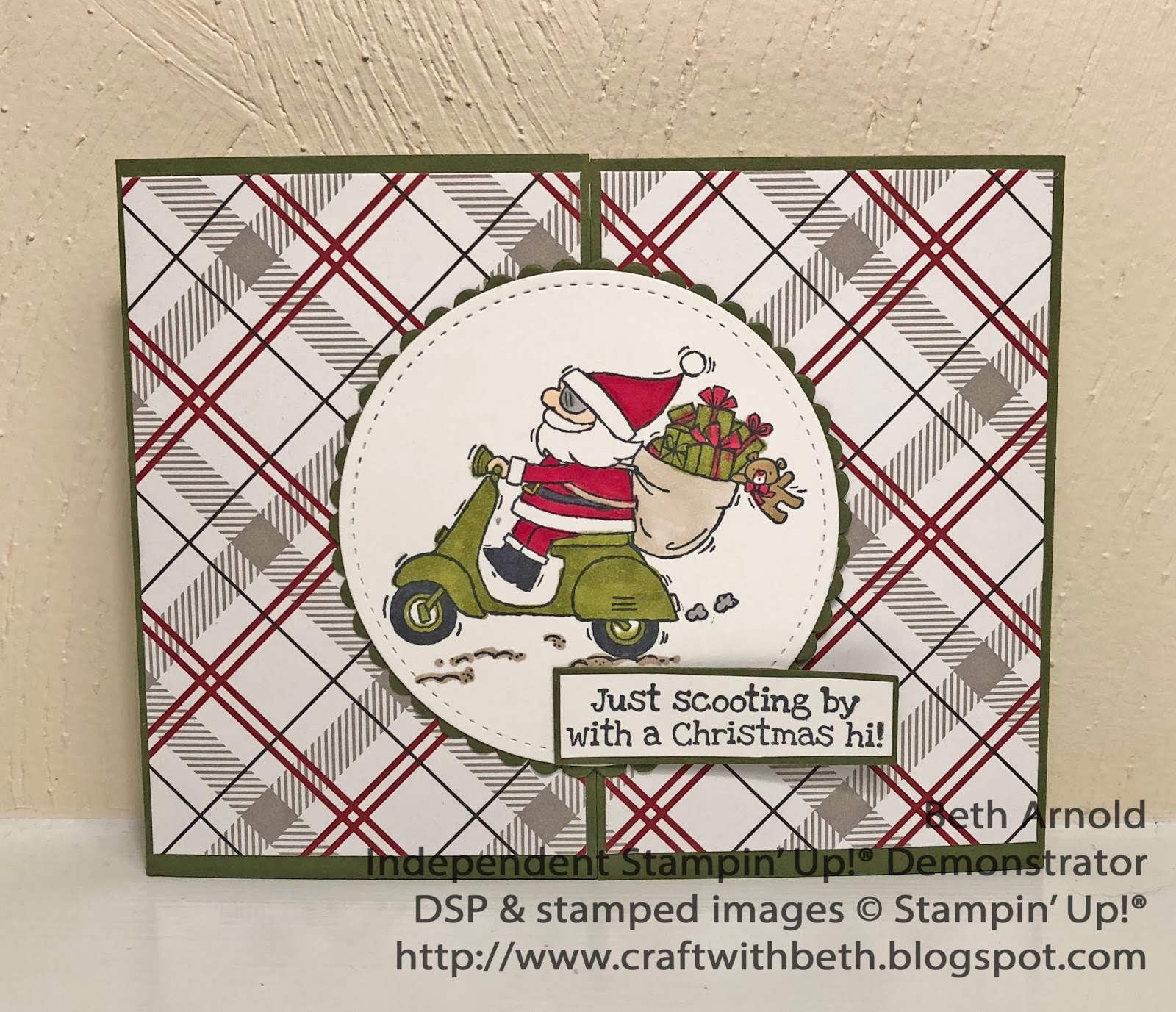 Craft with Beth: Scooting Santa Gate Fold Card