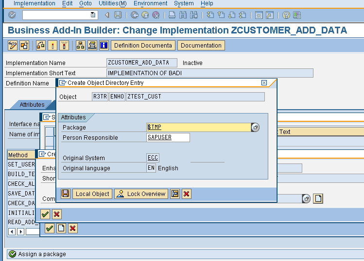 Procedure to find out the BADI definition and Implementation of BADI