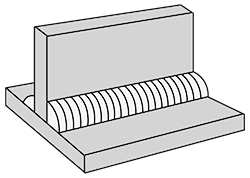 T joint using the given M.S.pieces and by arc welding