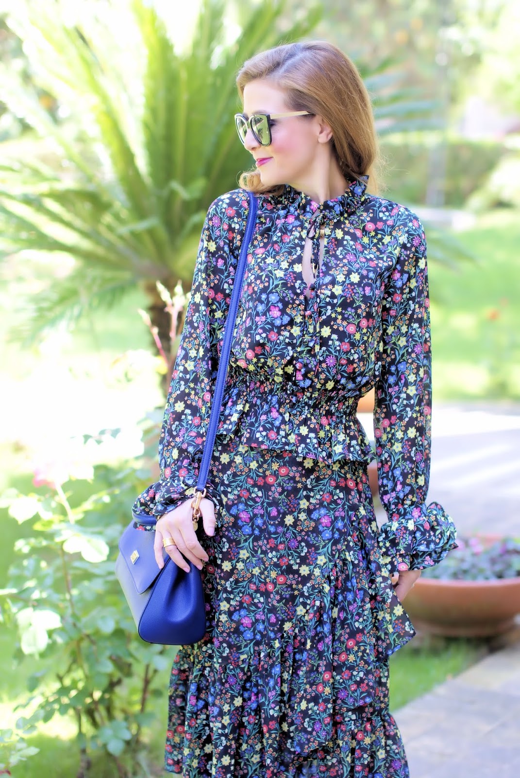 How to go matchy-matchy: matching two-piece set with ruffles and floral ...