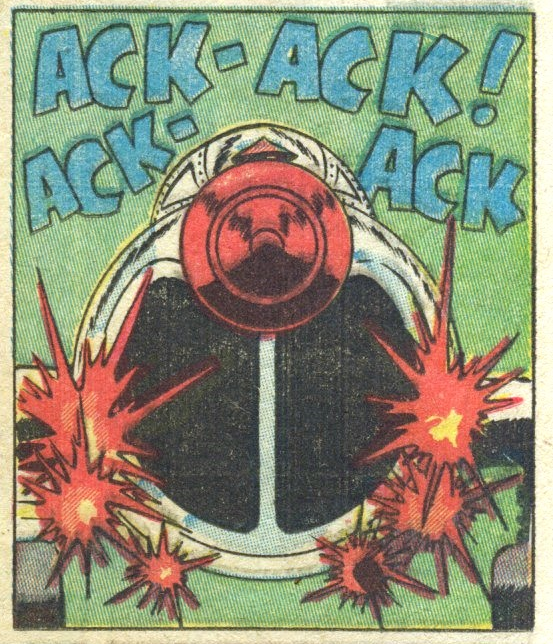 Airplane ack-ack comic book sound effect