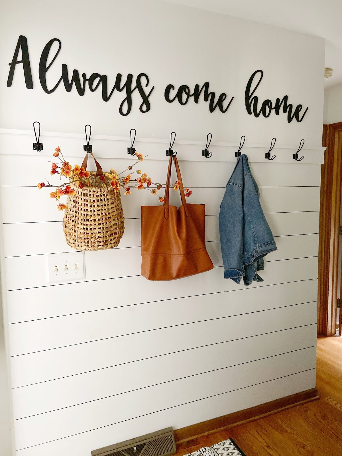 Hallway Turned Drop Zone | R&R at home