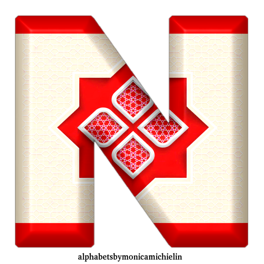 M. Michielin Alphabets: RED ARABIC DAMASK ALPHABET LETTERS PNG AND ...