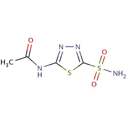 Acetazolamide ~ Structure of