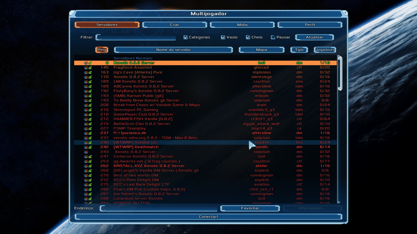 Game Xonotic no GNU/Linux