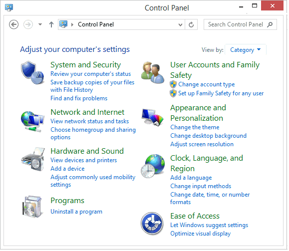 Aplikasi Control Panel pada Sistem Windows