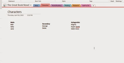Fiction University: Why OneNote is One-Derful for Writers