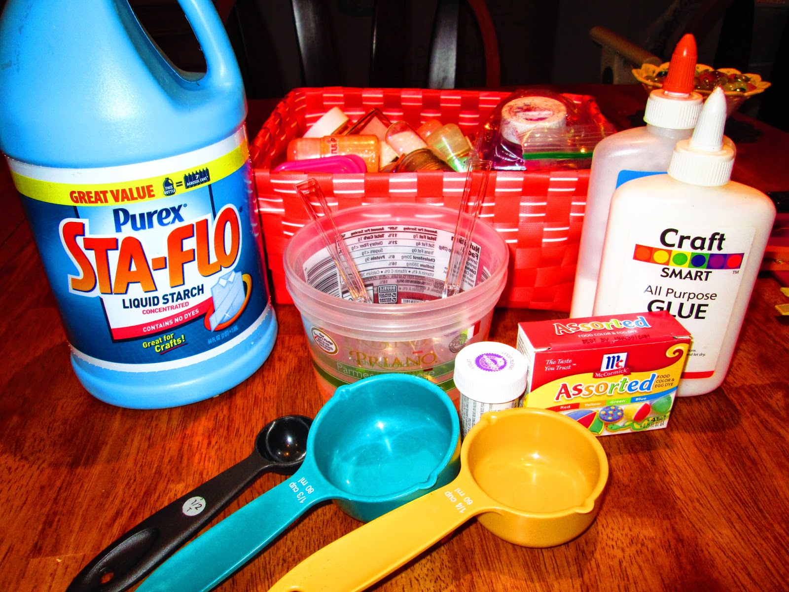 The Cheap Lazy Mom Challenge: Slime/Gak (and cleaning it off of surfaces)