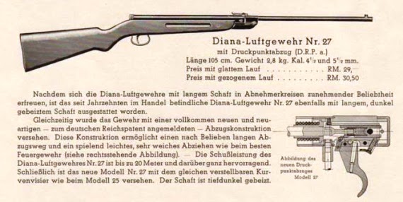 The Scientific Airgunner: More on my Diana Model 27 D. R. P. a.