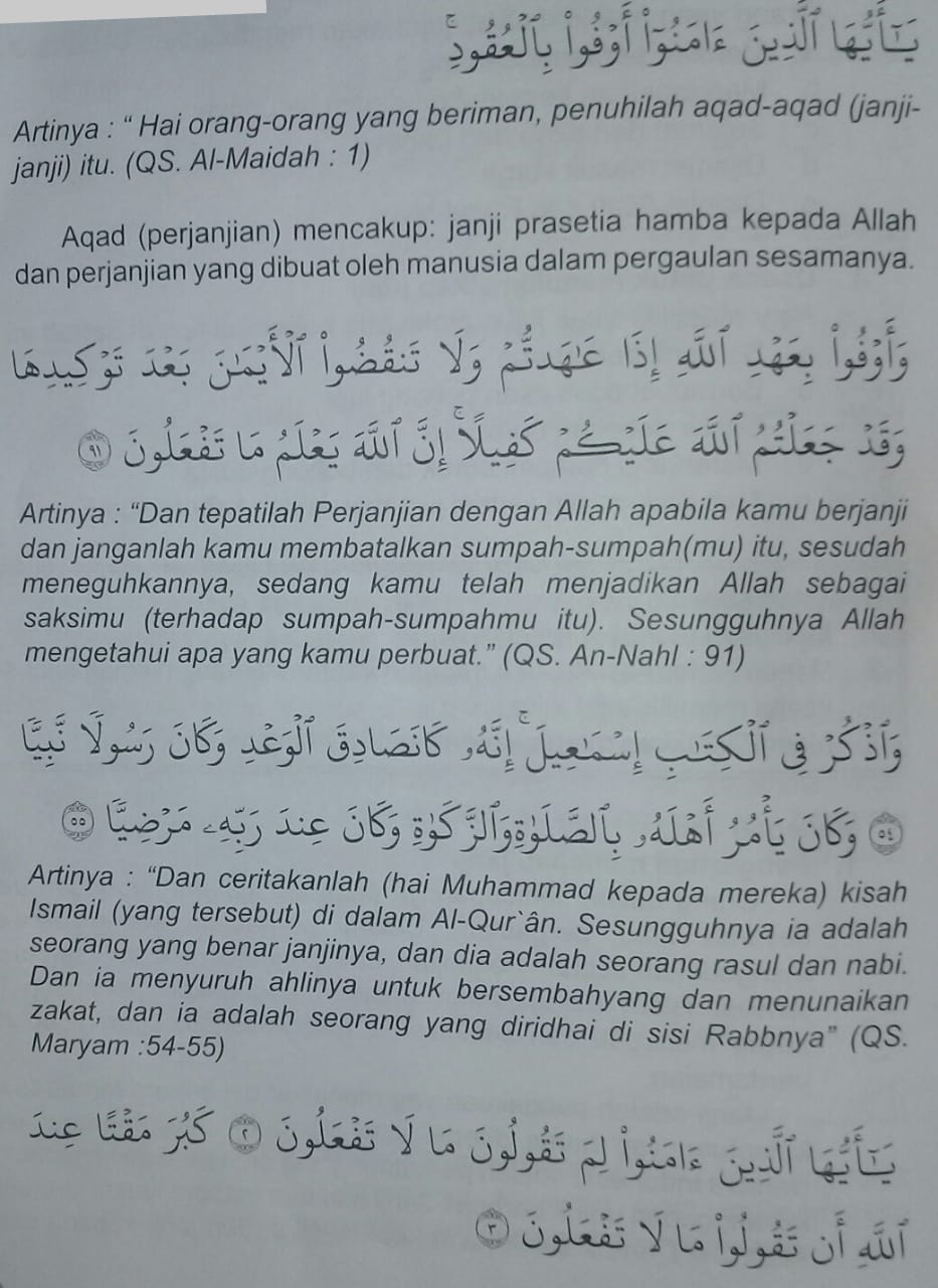 Pengertian menepati janji