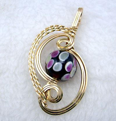 Sculptured Wire Wrapped Lampwork Bead Tutorial / The Beading Gem
