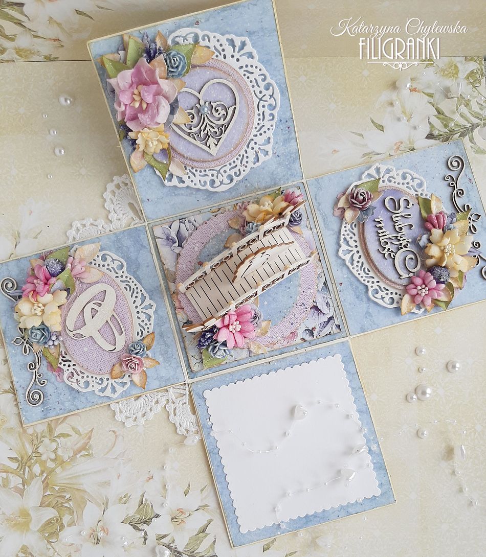 FILIGRANKI: Ślubny exploding box / Wedding exploding box