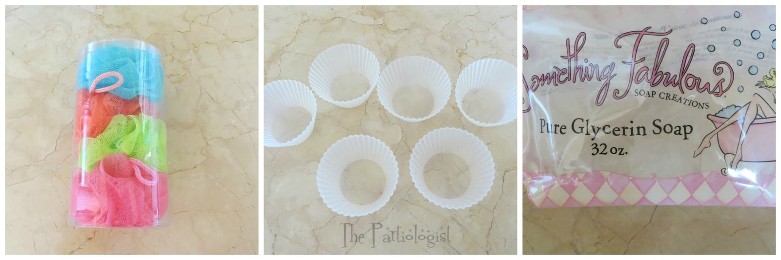 The Partiologist: Spa Party Loofah Cupcake!