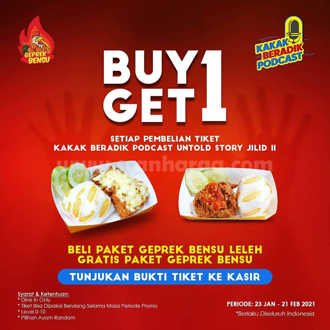 Geprek Bensu Promo Paket Spesial Beli 1 Gratis 1 - scanharga Geprek Bensu Promo Paket Spesial Beli 1 Gratis 1 - scanharga