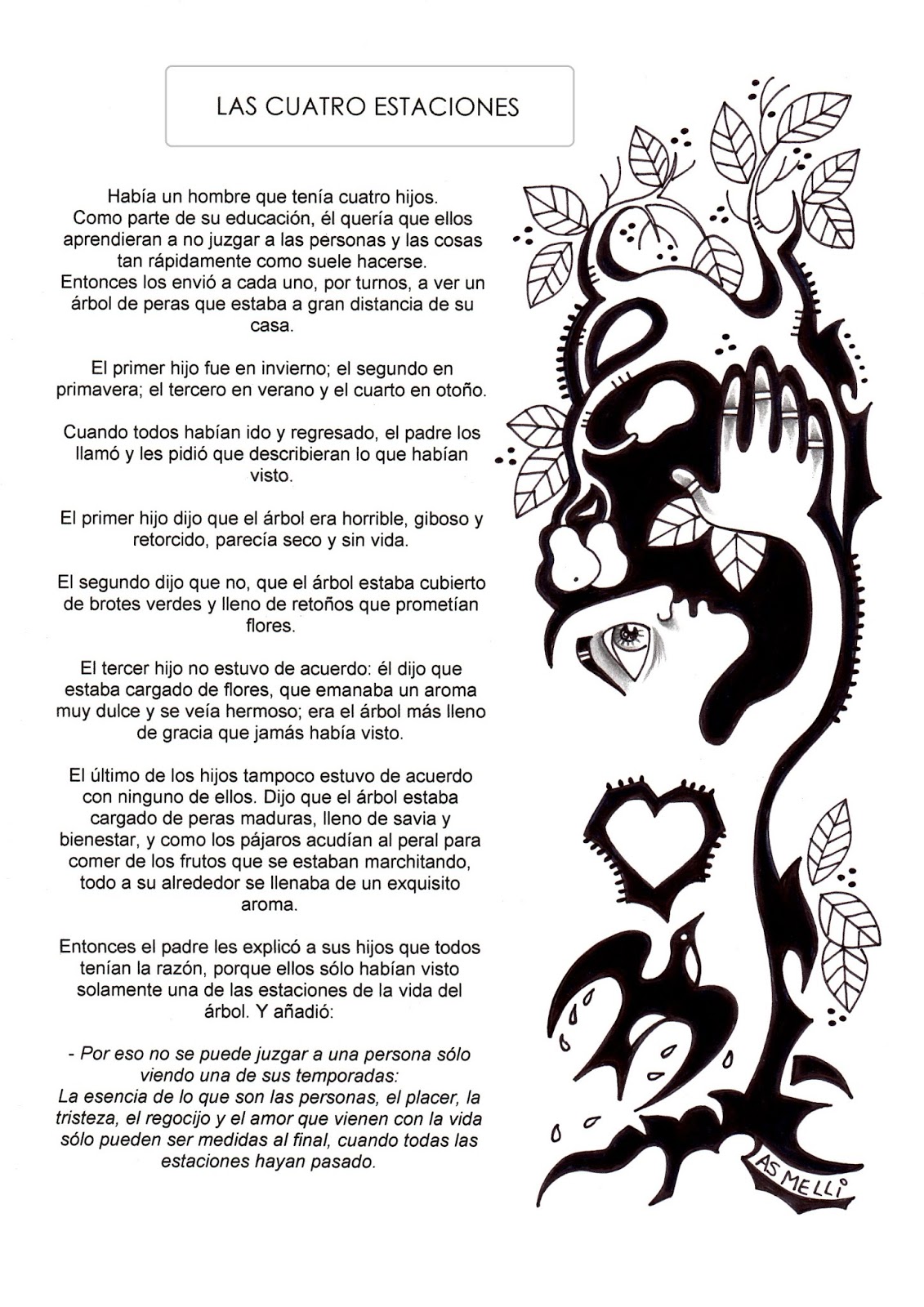 El Rincón de las Melli: CUENTO: Las cuatro estaciones