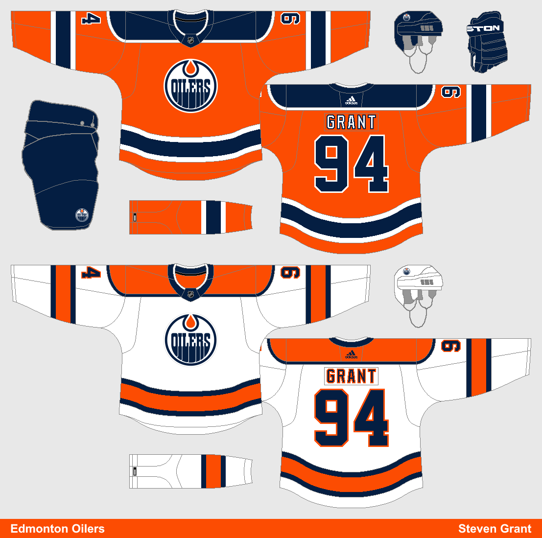 Steven Grant Design: Orange Oilers and Adizero Template
