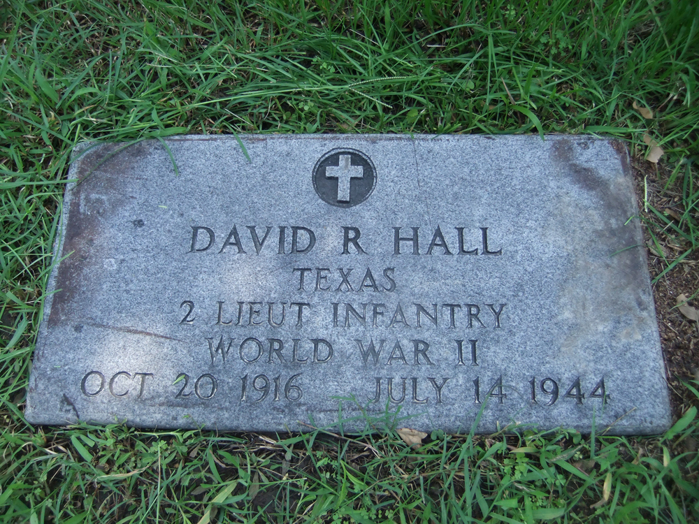 116th Infantry Regiment Roll of Honor: 2LT David Randall Hall