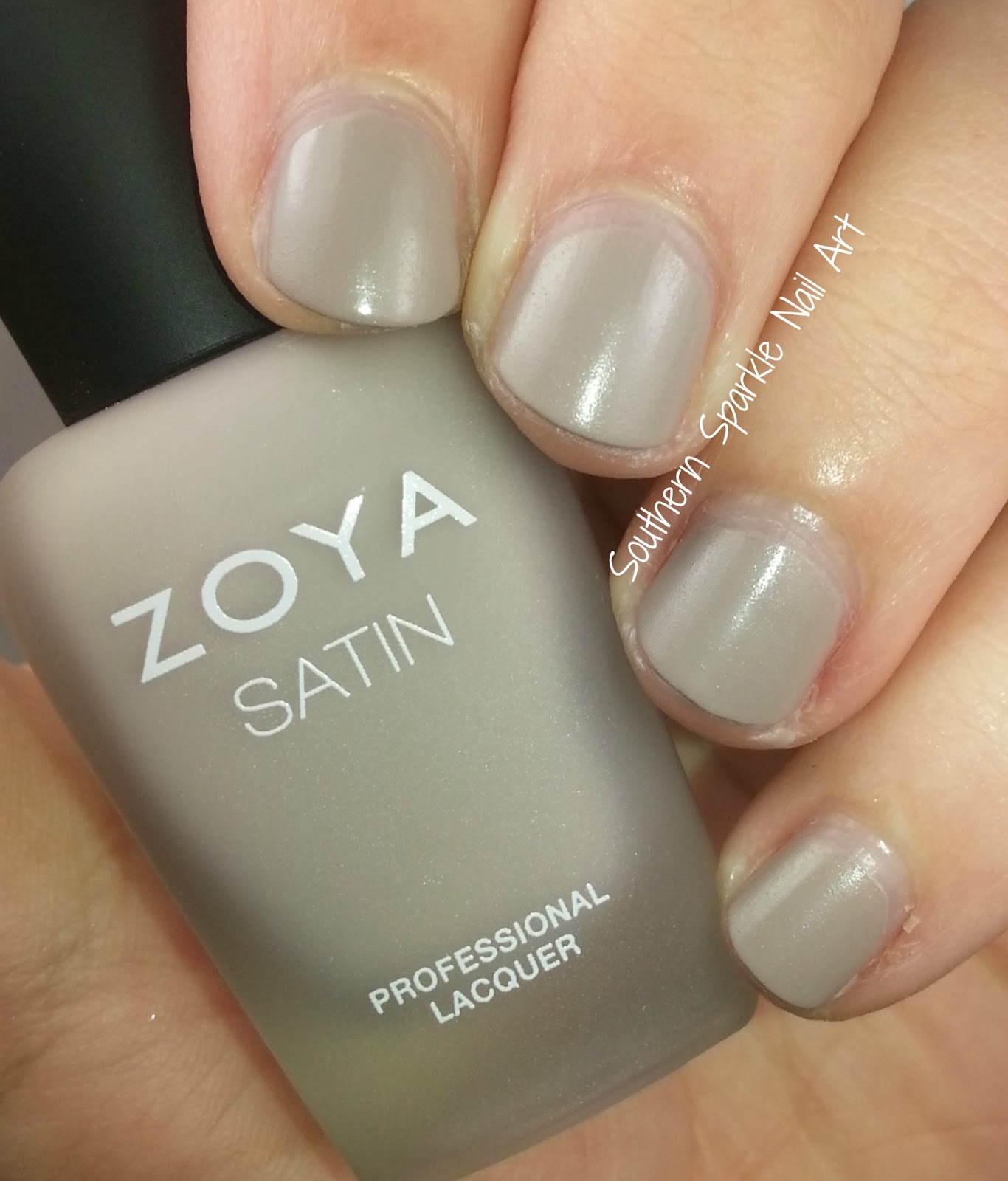 Southern Sparkle Nail Art: Zoya Naturel Satins