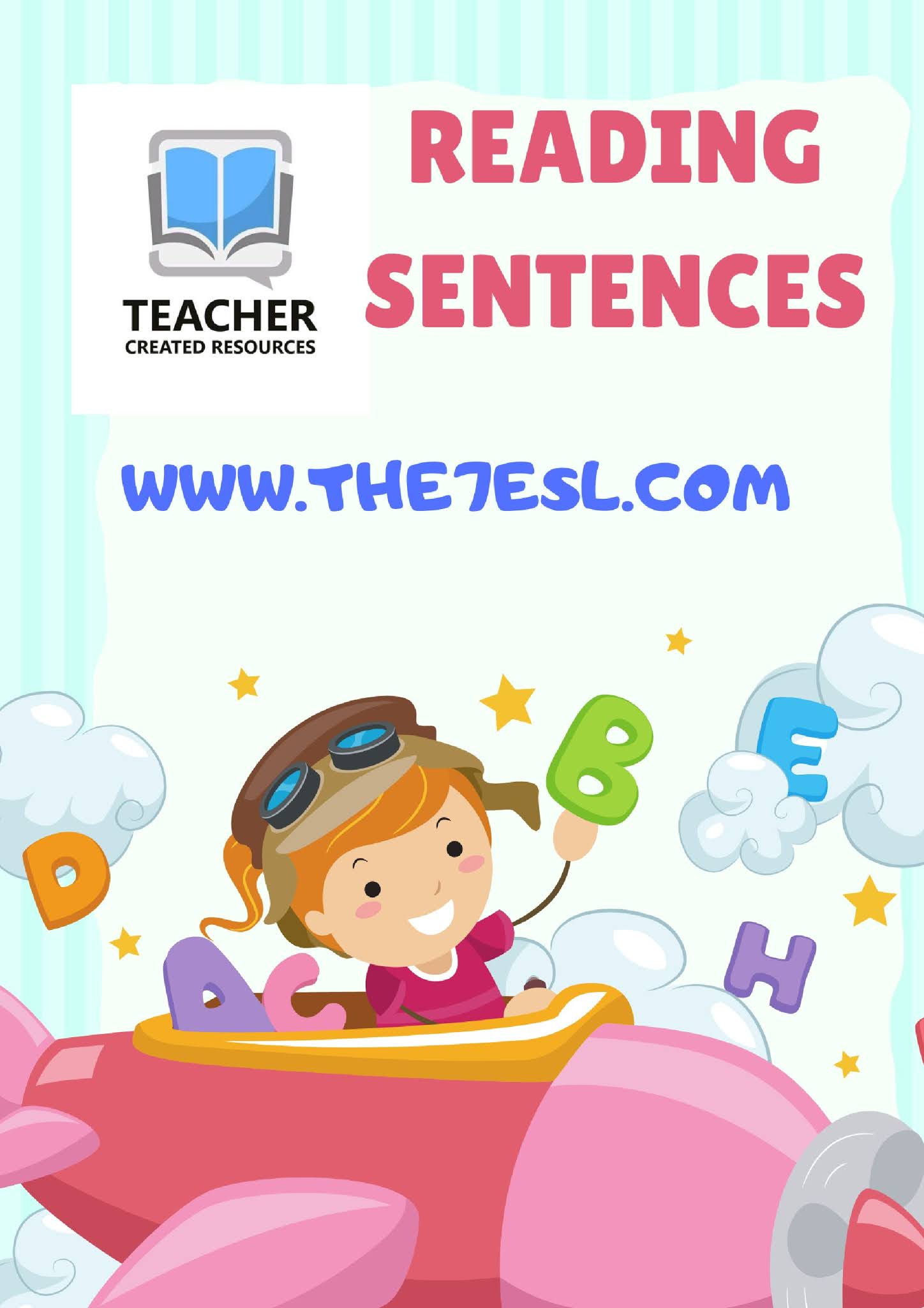 Reading Sentences CVC Words for Kids Printables and PDF
