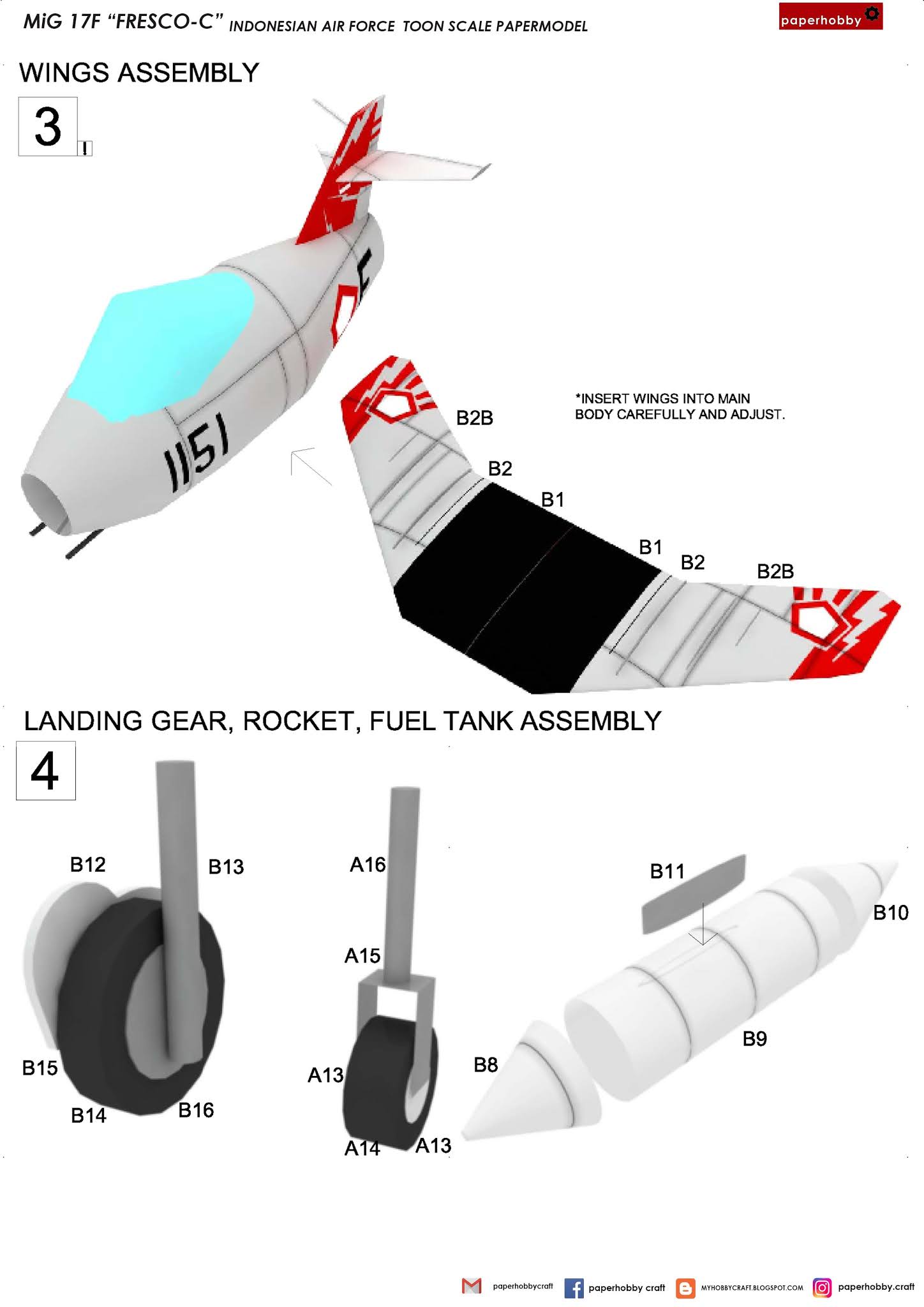 paperhobby: MiG 17F “FRESCO-C” TOON PAPERMODEL