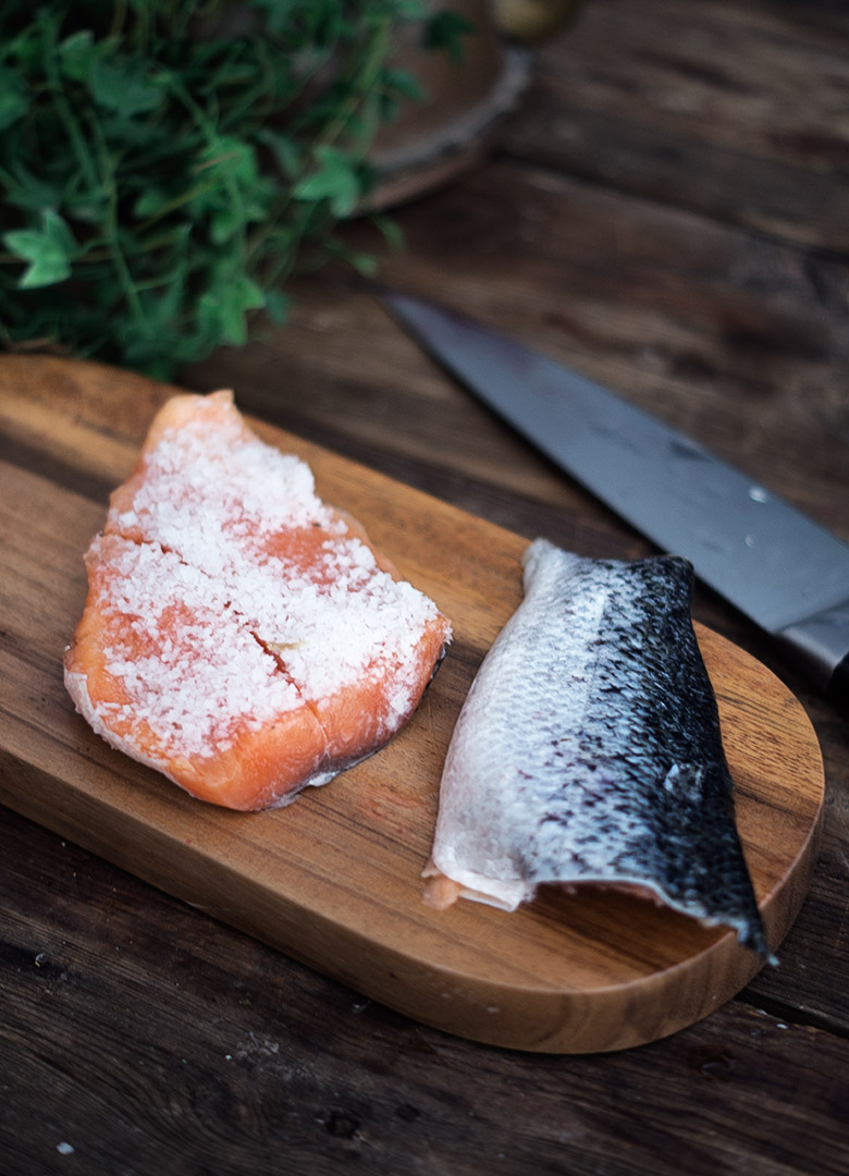 Pizza con Salmón y Verdolaga | RÚSTICA