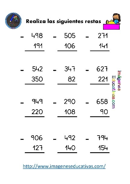 MATEMÁTICAS: TÉRMINOS DE LA RESTA.