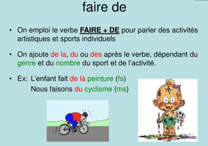 Le coin du fle des élèves du Secondaire: Faire DE