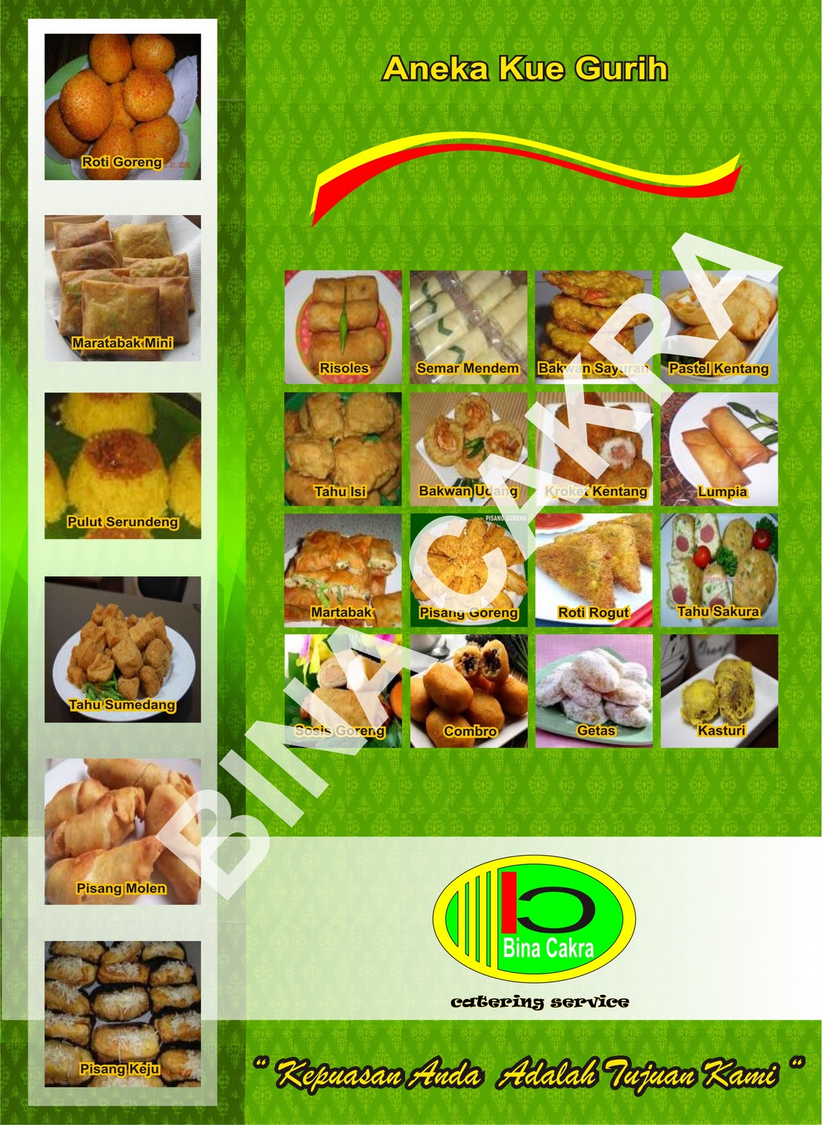 Menu Kue | Bina Cakra Catering & Wedding Organizer