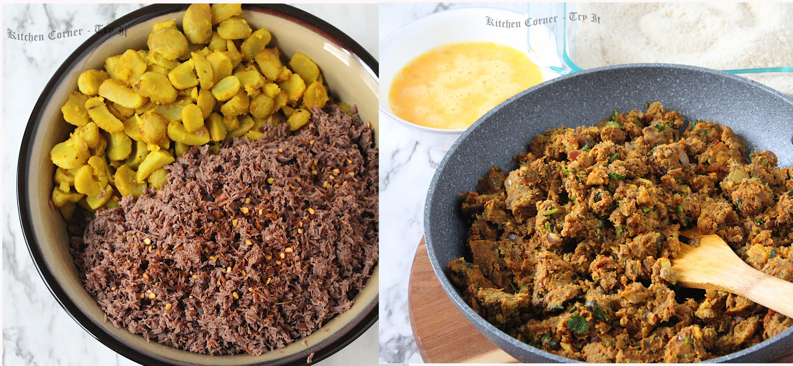 Kerala Beef Cutlet- Beef and Koorka/ Chinese Potato Cutlets