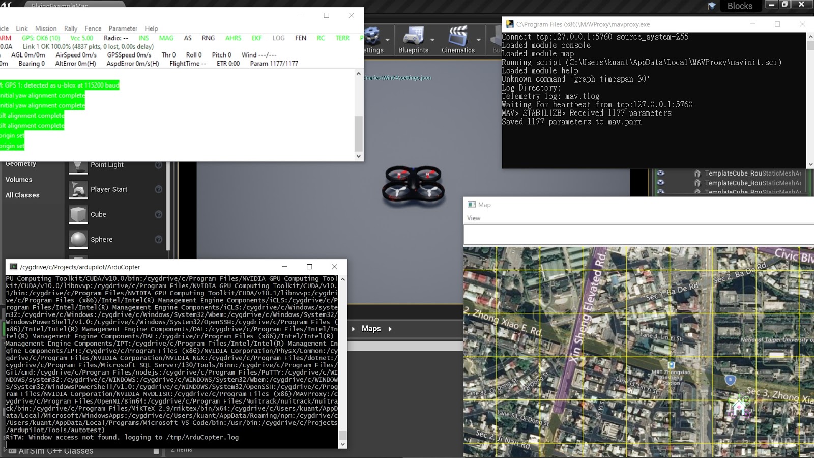ArduPilot Software-In-The-Loop (SITL), MavLink, and AirSim