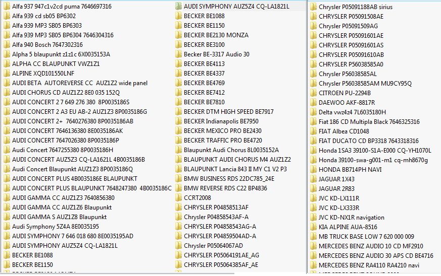 Códigos de Rádio de Carros e Mapas de Navegação GPS