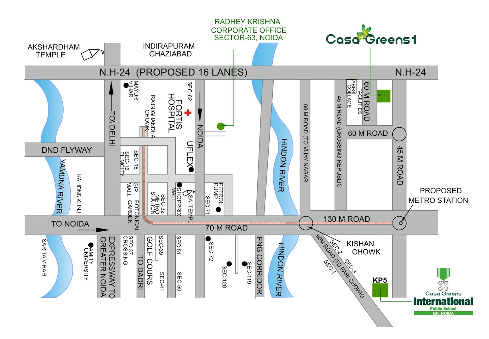 Casa greens, Casa greens 1 Noida Extension Project by Radhey Krishna Group