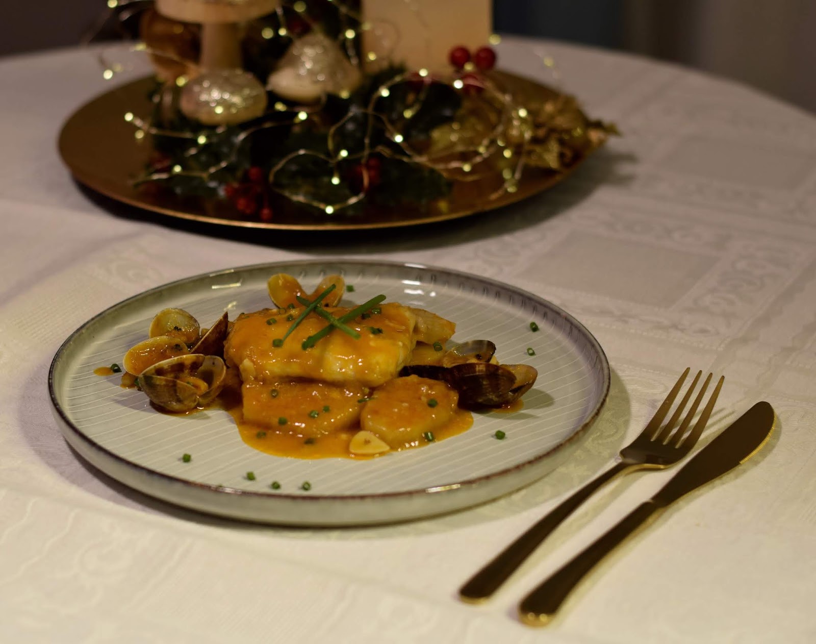 receta de Rodaballo al cava con almejas - Cocinando en Mislares
