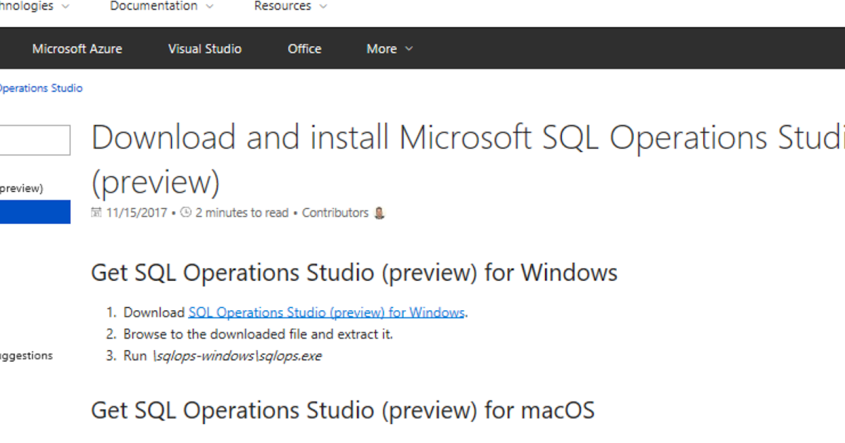 HodentekHelp: What is SQL Operations Studio?