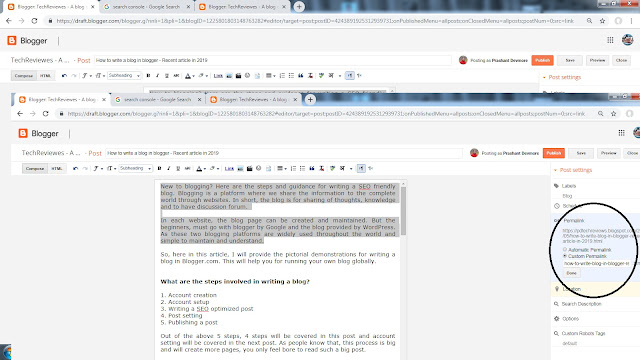 Blogging | How To Write Blog Post | Google Blogger