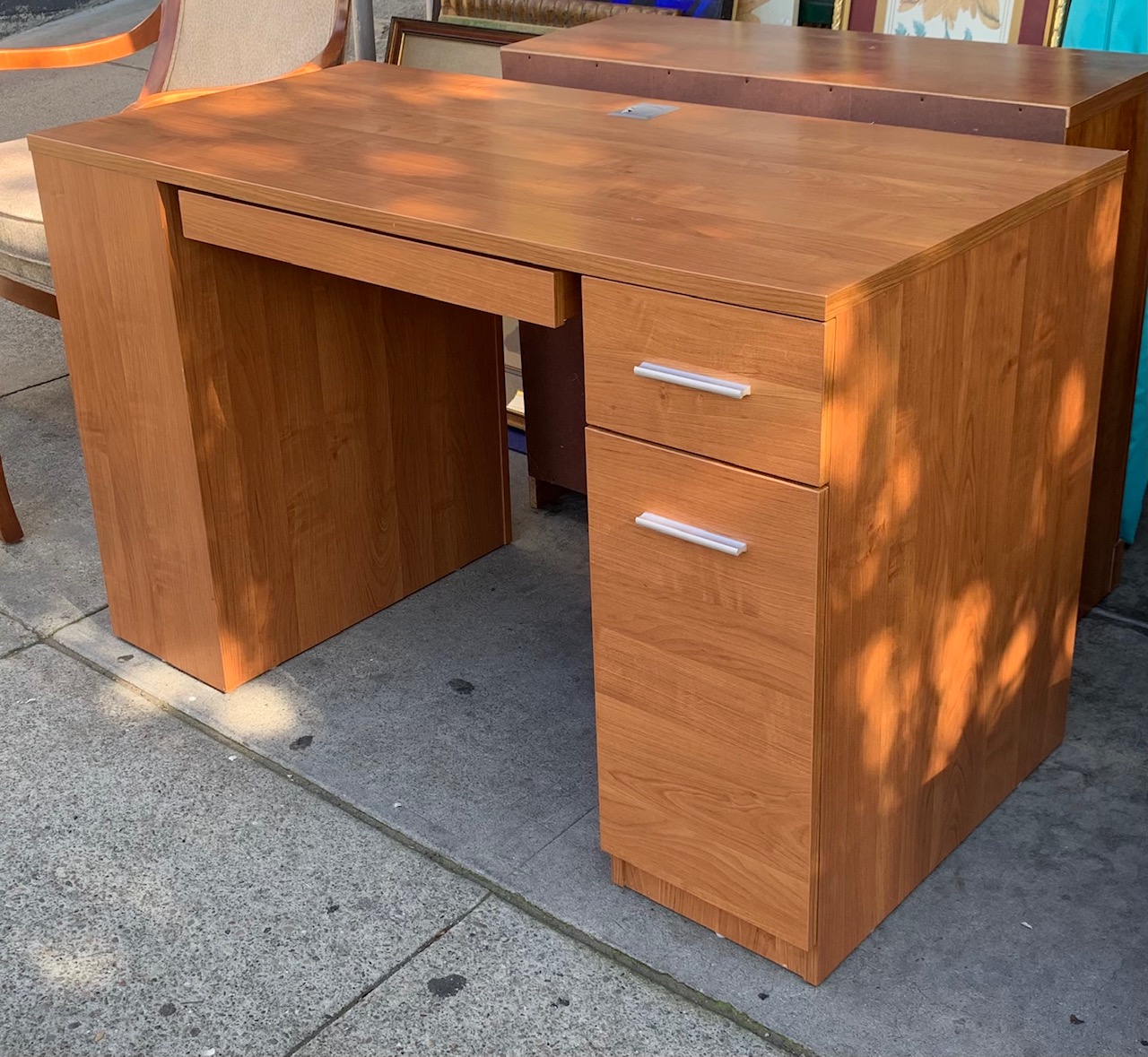 UHURU FURNITURE & COLLECTIBLES: SOLD #103687 Wood Effect Desk with 3 ...