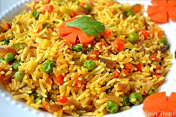 Spicy Treats: Cumin Flavored Peas Rice ~ Lunch Box Special