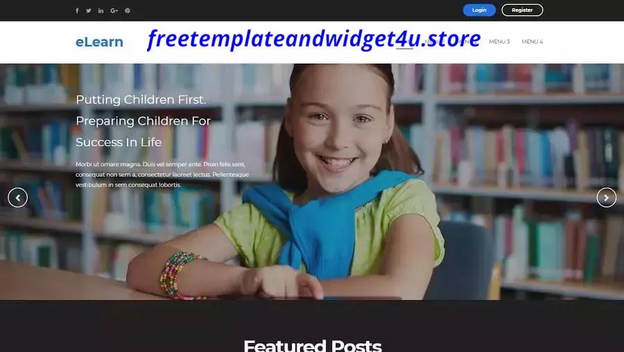 E-Learn Premium Version Blogger Template Free Download. – SaurabhDesign